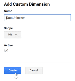 DataUnlocker Docs • Using a custom dimension with Universal Analytics